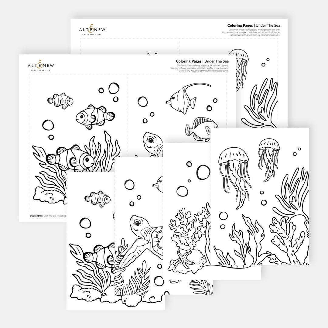 Printable Under The Sea Coloring Pages | Altenew