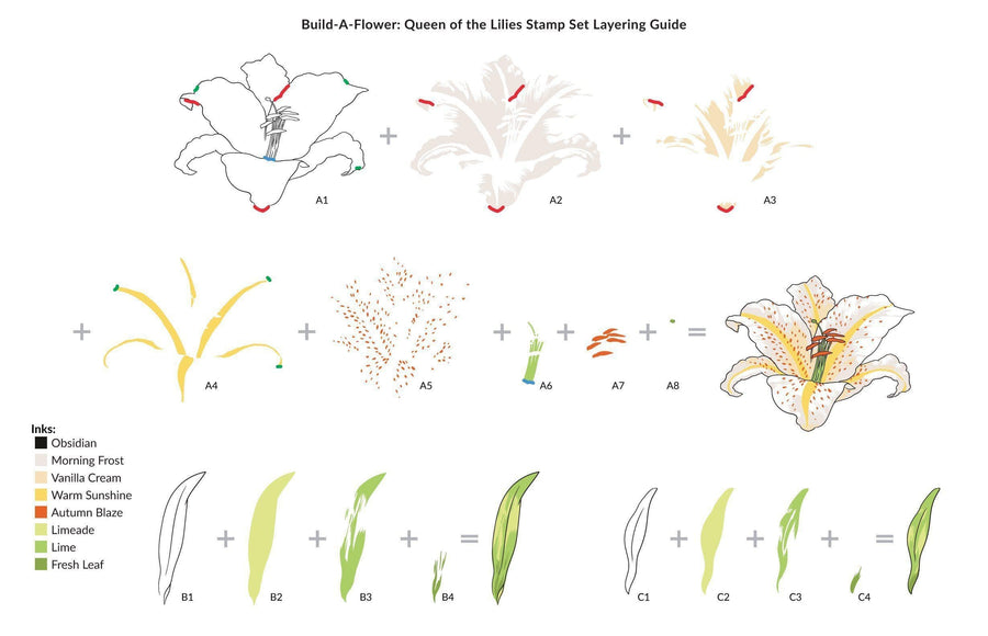 Build-A-Flower: Queen of the Lilies Layering Stamp & Die Set | Altenew