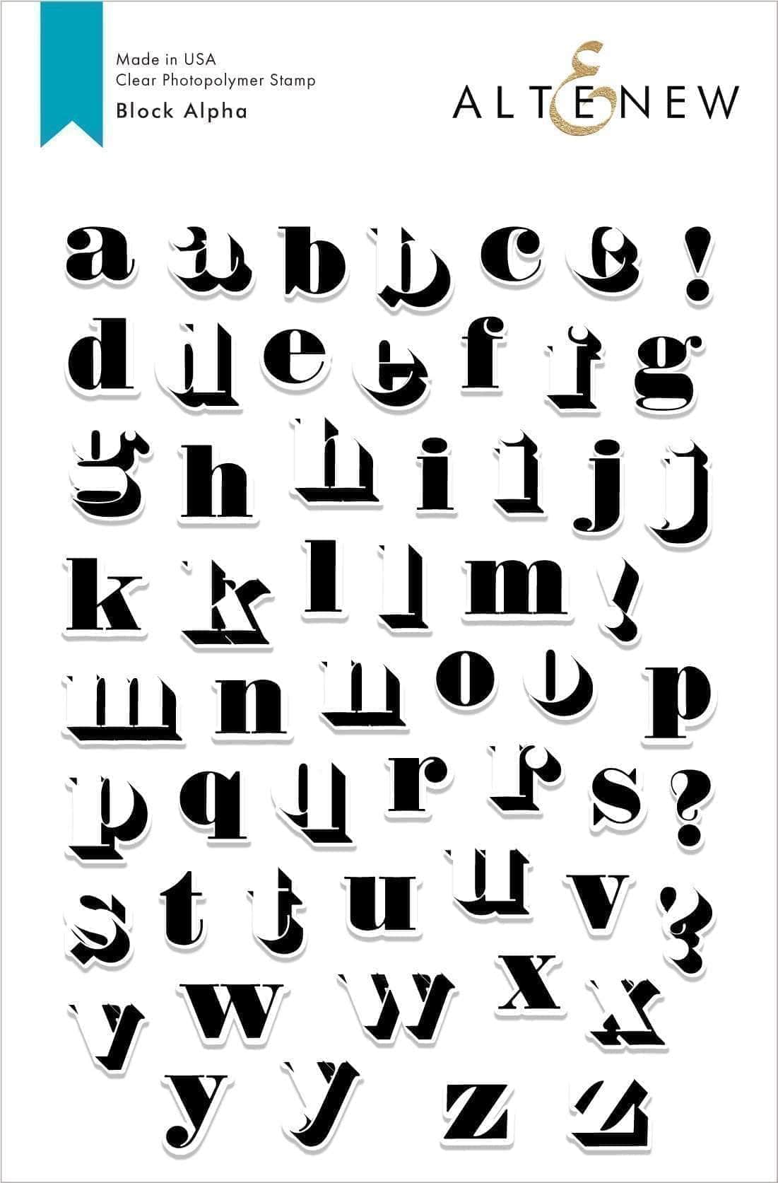Block Alpha Stamp Set | Altenew