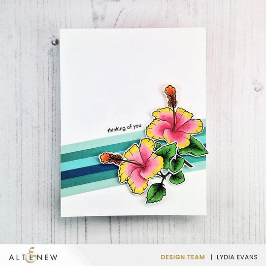 Mini Hibiscus Stamp Set | Altenew - Floral Clear Stamps for Crafts