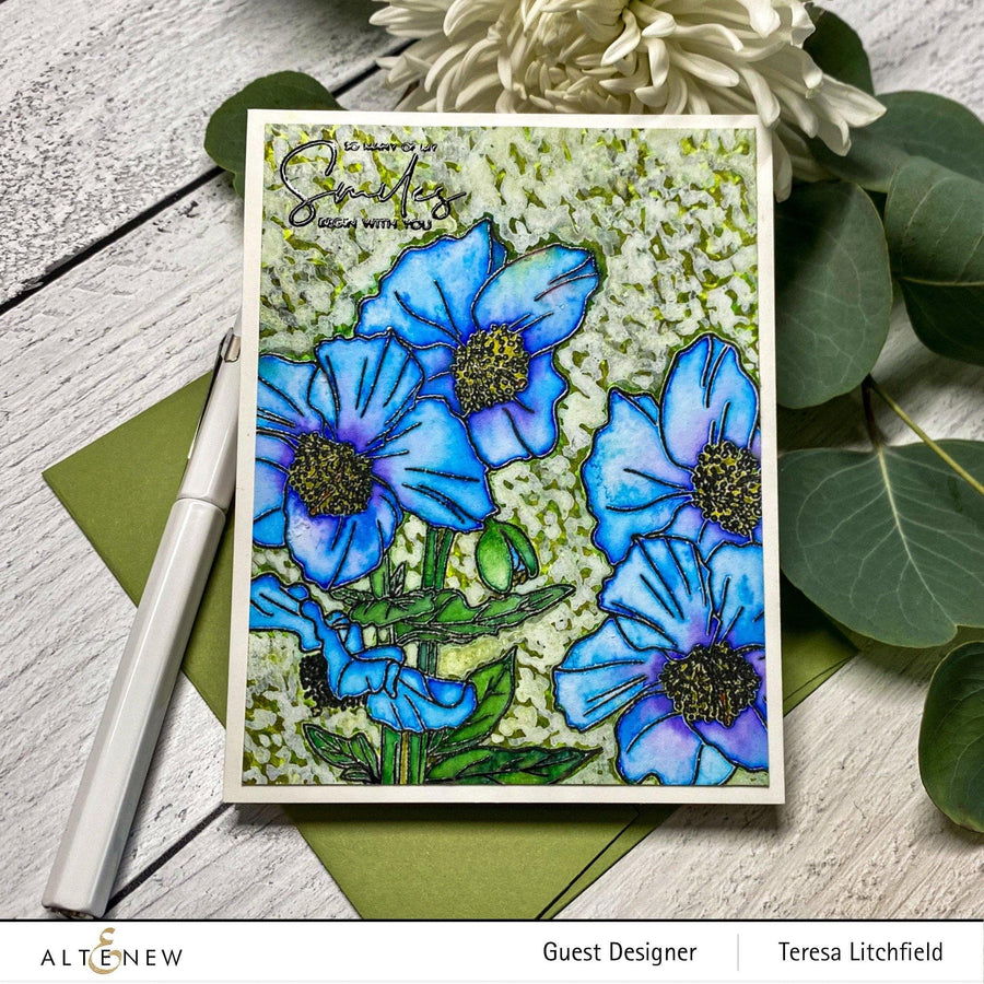 Paint-A-Flower: Himalayan Poppy Outline Stamp Set | Altenew