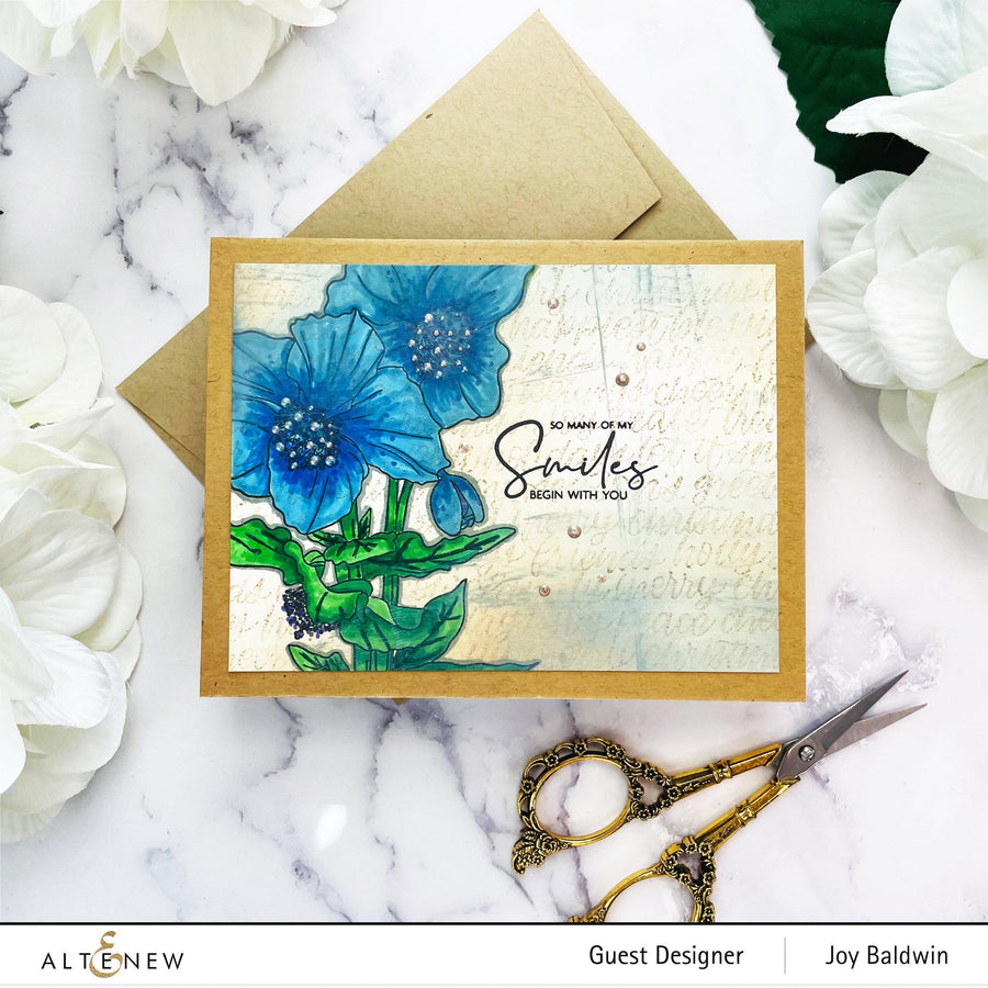 Paint-A-Flower: Himalayan Poppy Outline Stamp Set | Altenew