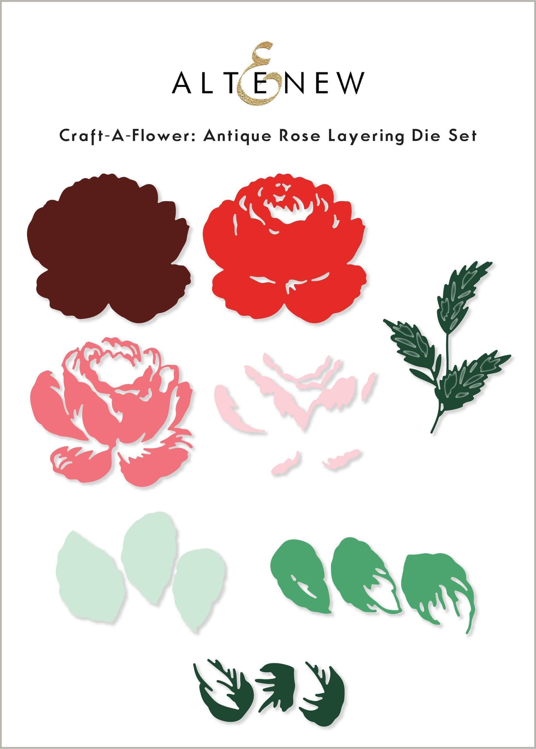 Craft-A-Flower: Antique Rose Layering Die Set | Altenew