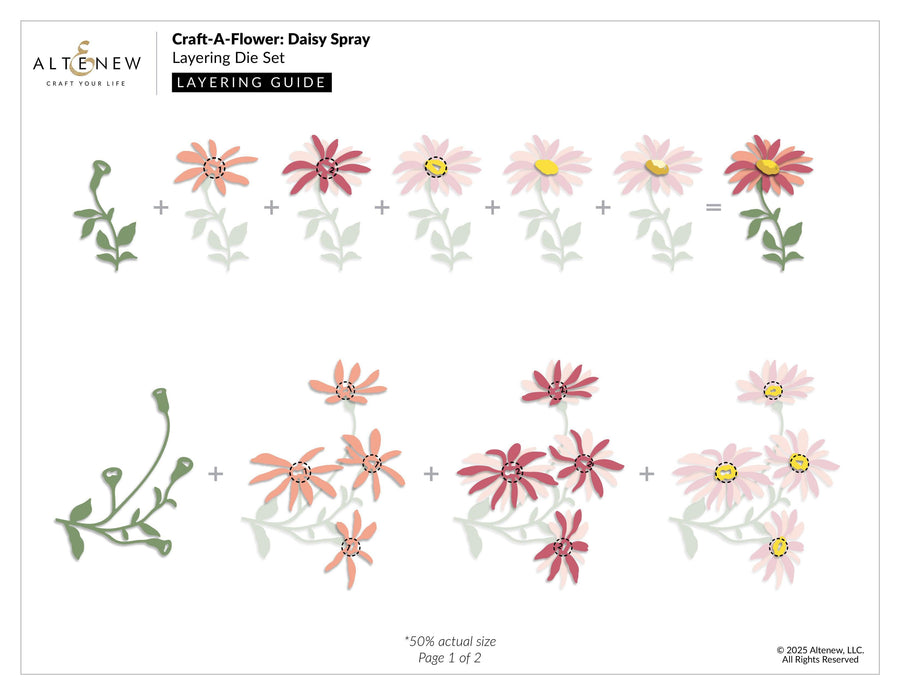 Craft-A-Flower: Daisy Spray Layering Die Set | Altenew