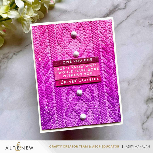 Cozy Sweater 3D Embossing Folder | Altenew