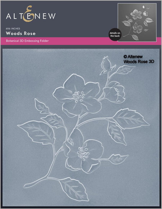 Woods Rose 3D Embossing Folder for Stunning Floral Designs | Altenew