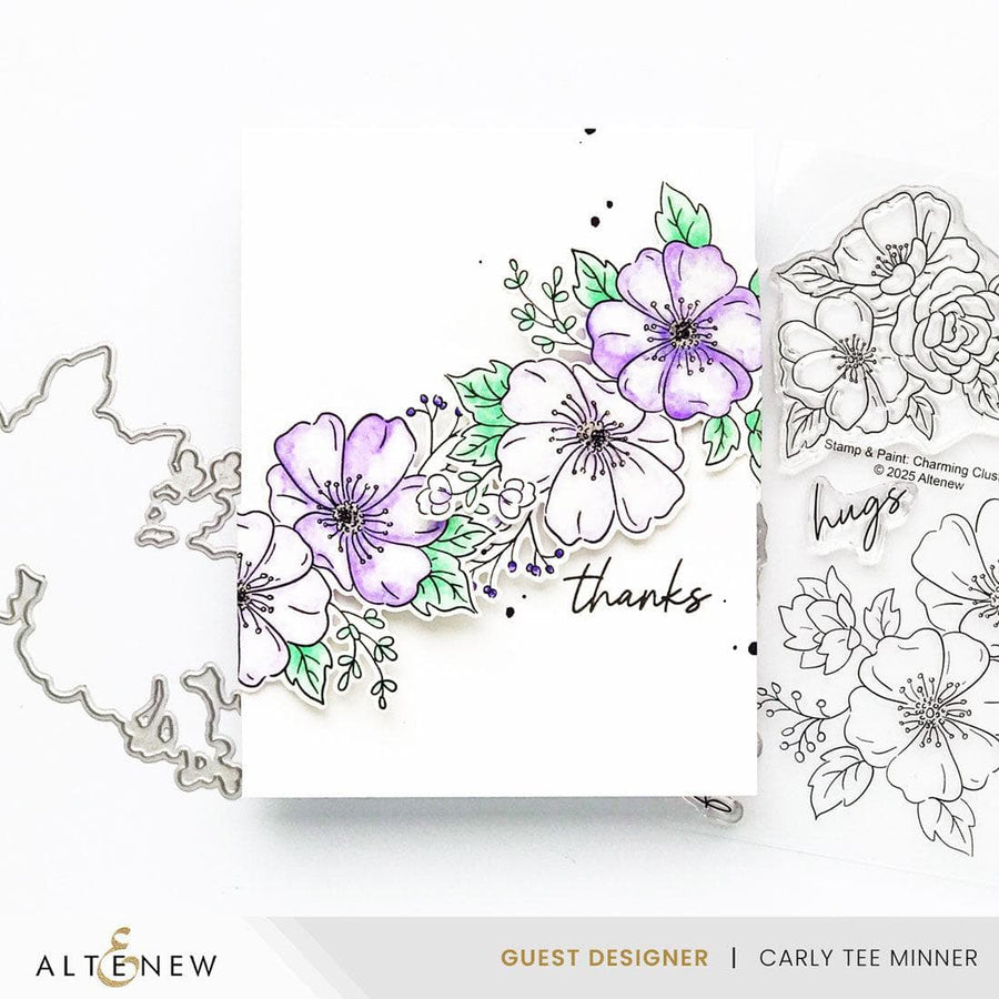 Stamp & Paint: Charming Clusters - Floral Stamp & Die Bundle | Altenew