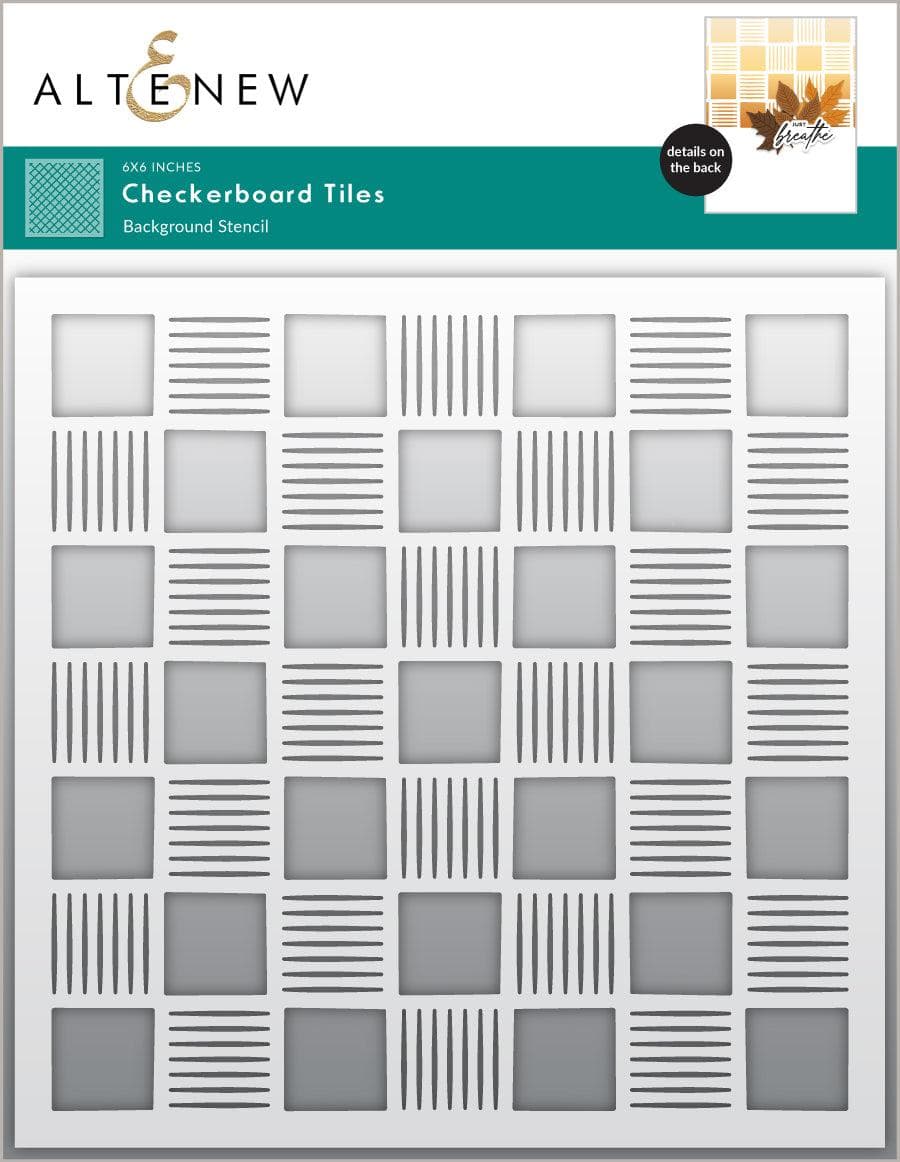 Altenew Checkerboard Tiles Background Stencil