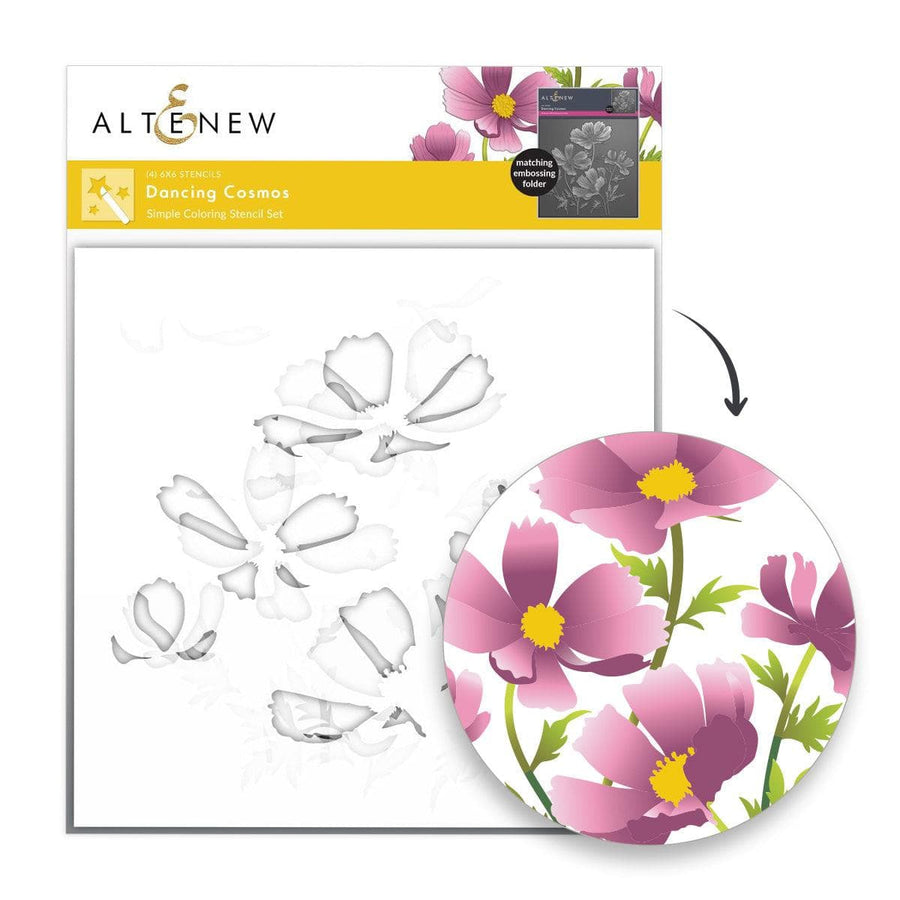 Dancing Cosmos: Stencil & Embossing Folder Bundle | Altenew