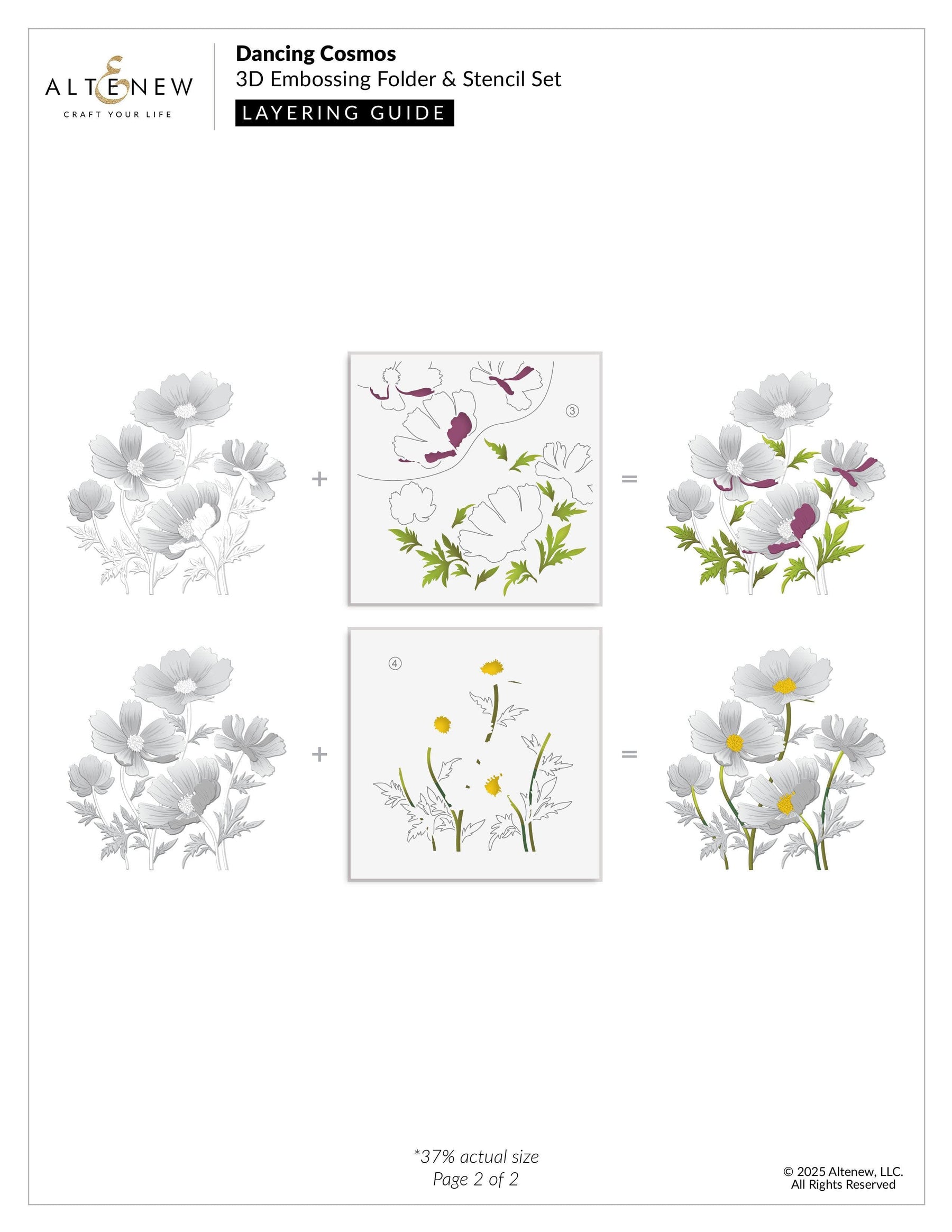 Dancing Cosmos: Stencil & Embossing Folder Bundle | Altenew