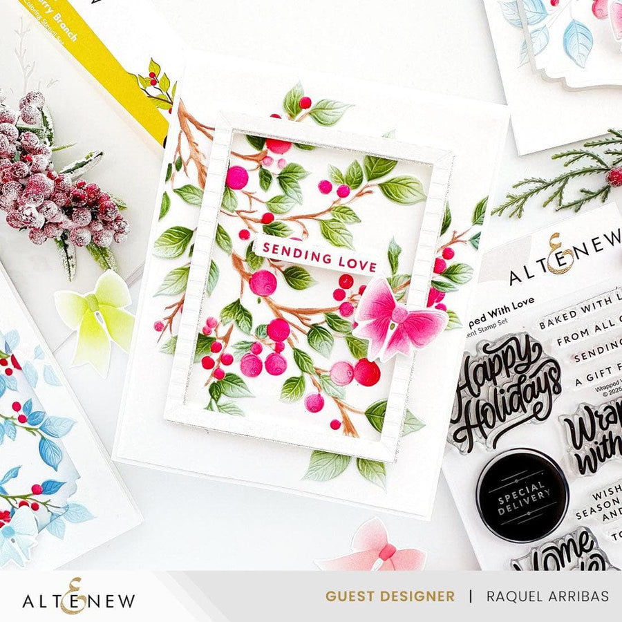 Lush Berry Branch: Embossing Folder & Stencil Bundle | Altenew